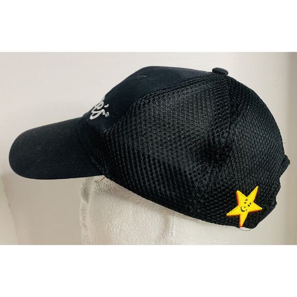 Aramark | Accessories | Hardees Logo Star Black Cap Mesh Adjustable ...